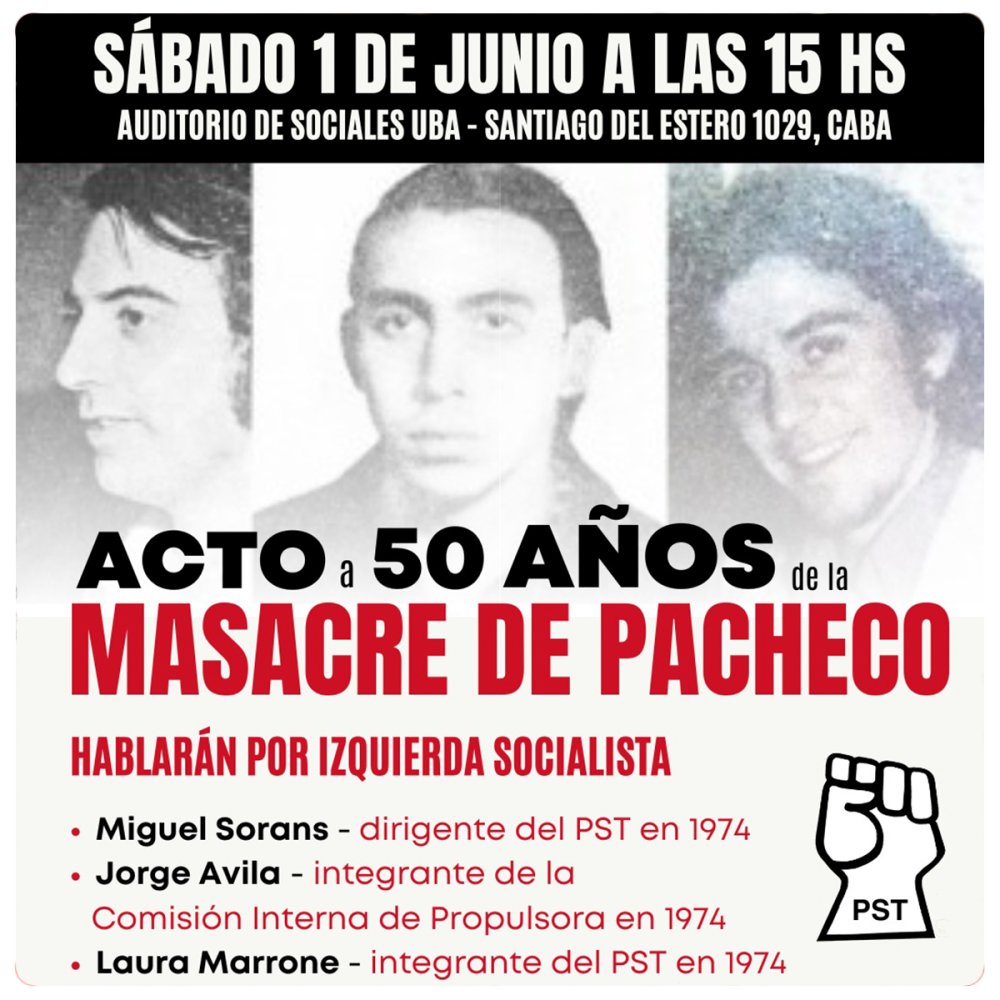 A 50 años de la Masacre de Pacheco / Acto en la Facultad de Ciencias ...